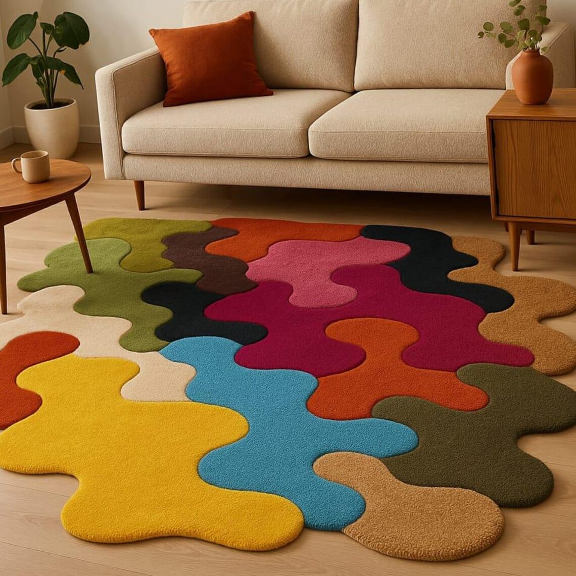 Puzzle Pattern Modern Stylish Trending Multi Color 8x8/9x9/10x10 ...