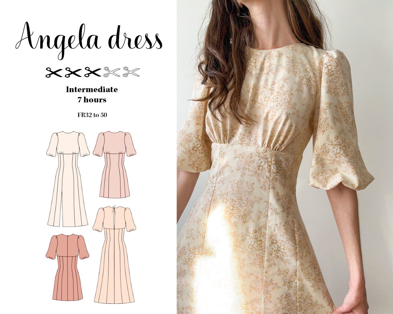 Angela Dress PDF Pattern EN - Etsy Canada