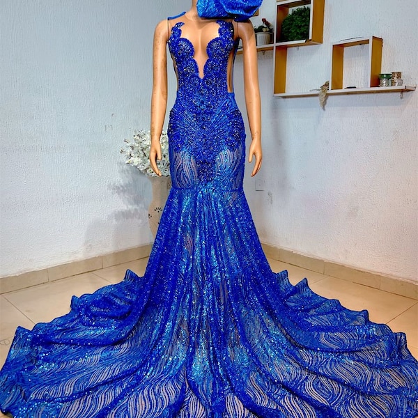 Stunning Gold Sequin Prom Dress Mermaid Dress African Prom Dress ...