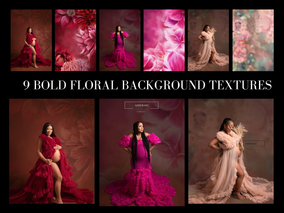 Bold Floral Backdrop Textures, Painted Floral Textures, Floral ...
