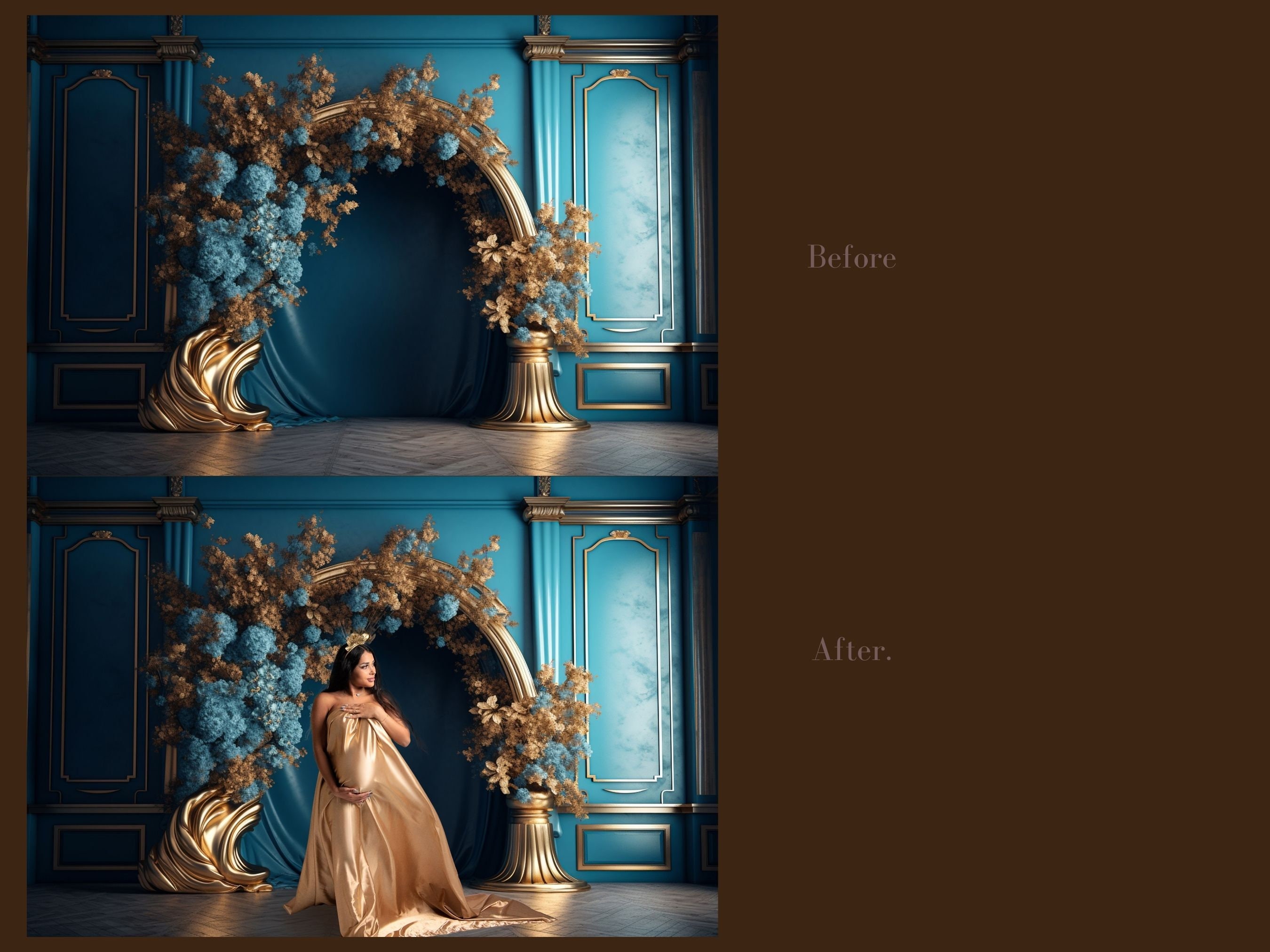 BLUE GODDESS Maternity Backdrops Maternity Overlays for - Etsy