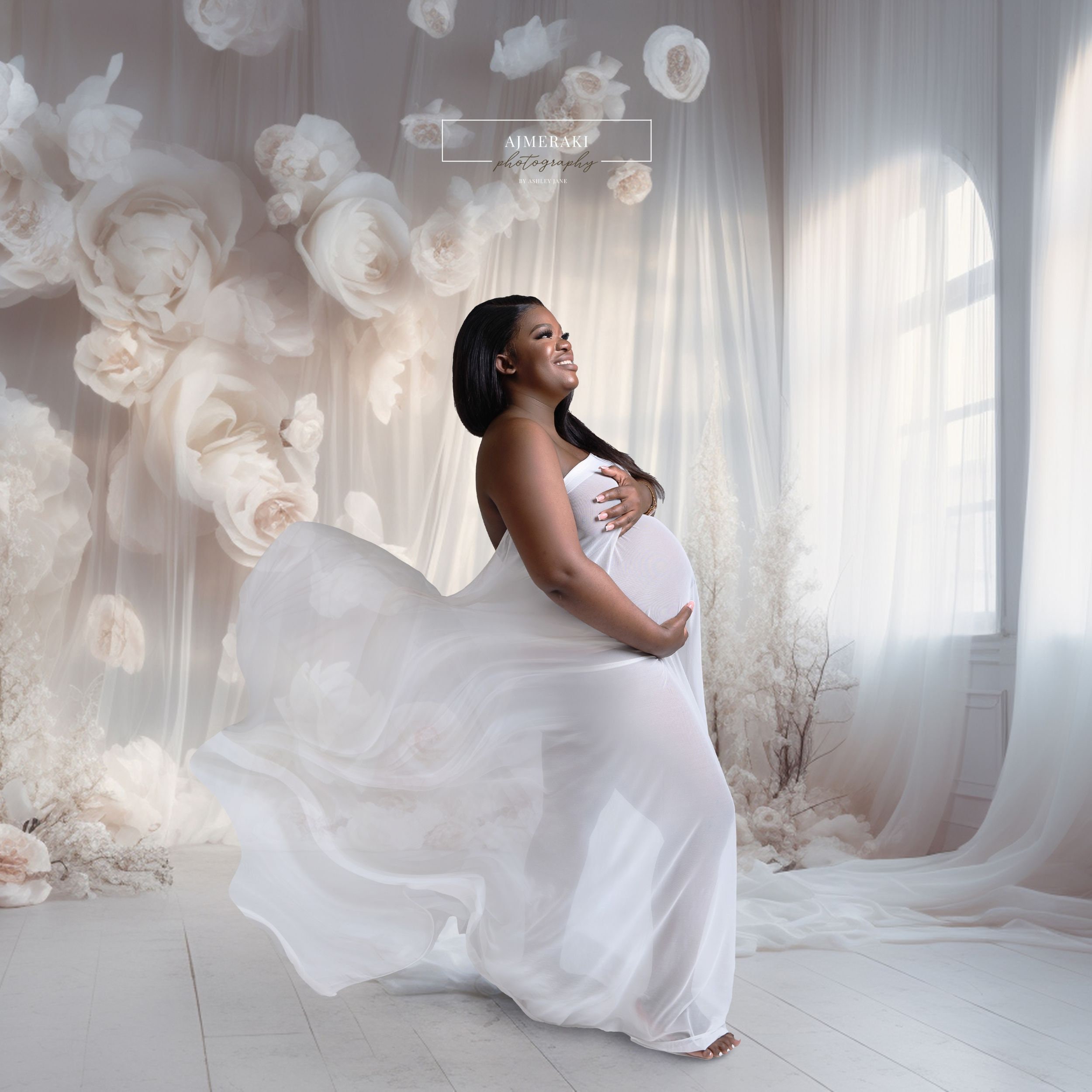 Whimsy White Maternity Backdrops Maternity Overlay for - Etsy