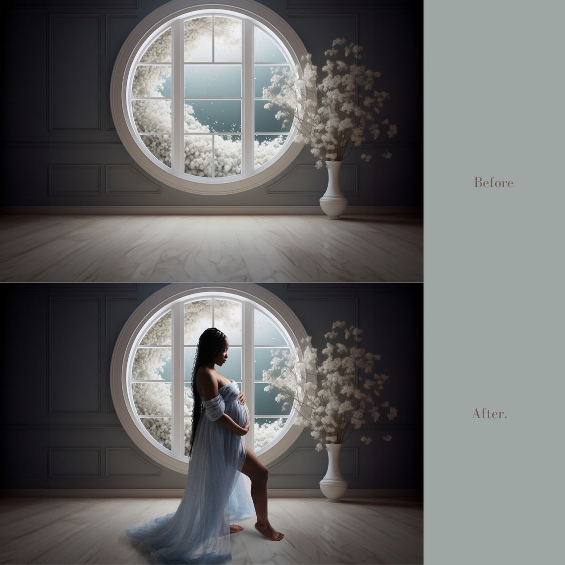 White Windows Maternity Backdrops Maternity Overlay for - Etsy