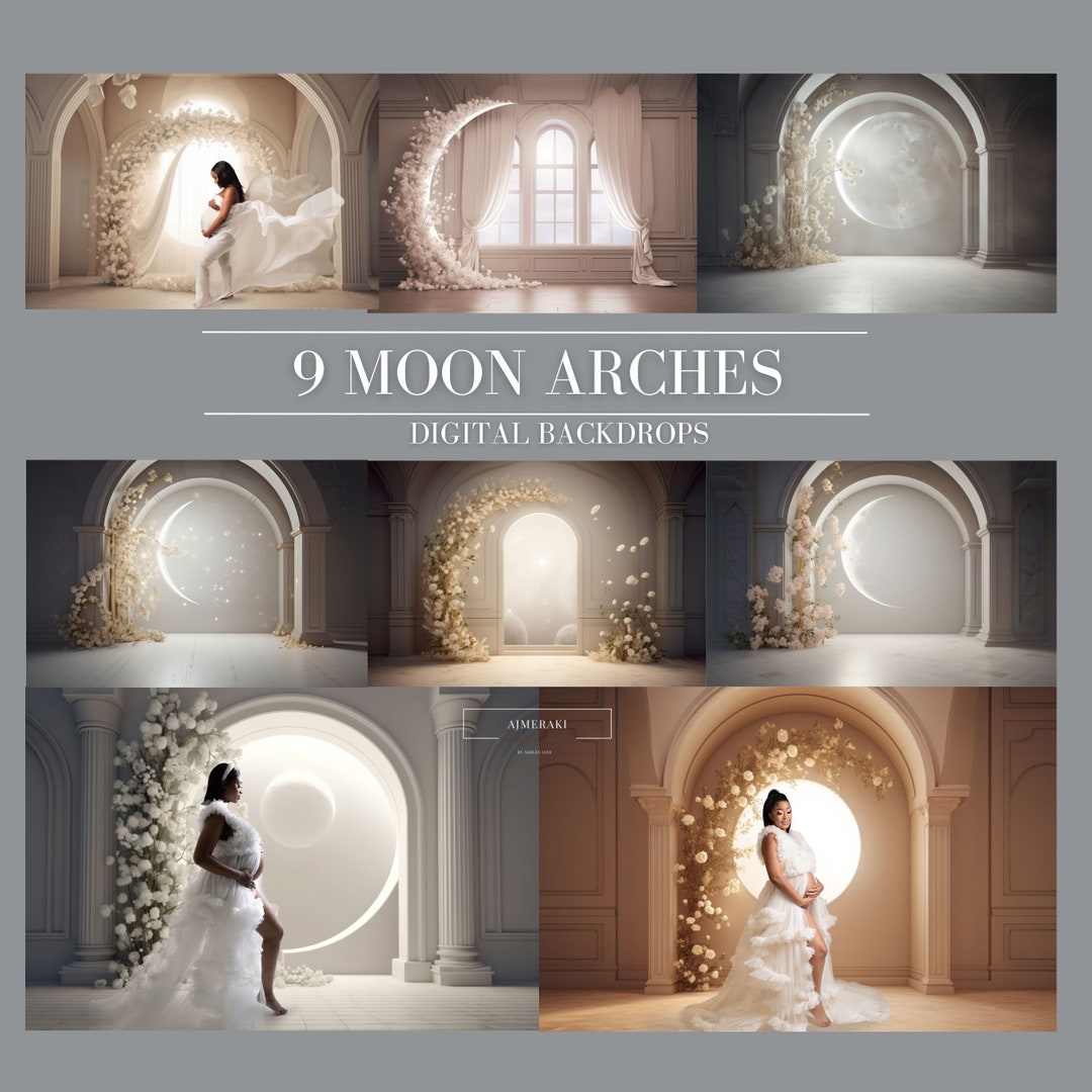 MOON ARCH Maternity Backdrops, Maternity Overlay for Photoshop, Texture ...