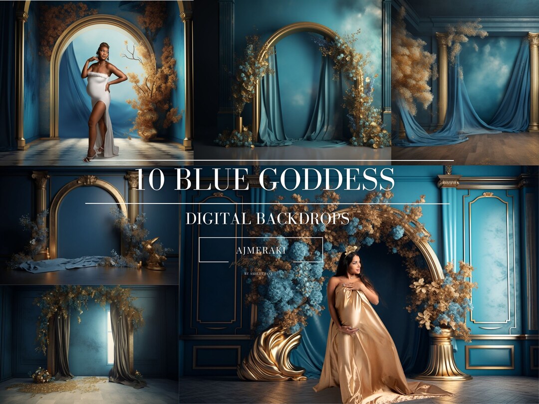 BLUE GODDESS Maternity Backdrops, Maternity Overlays for Photoshop ...