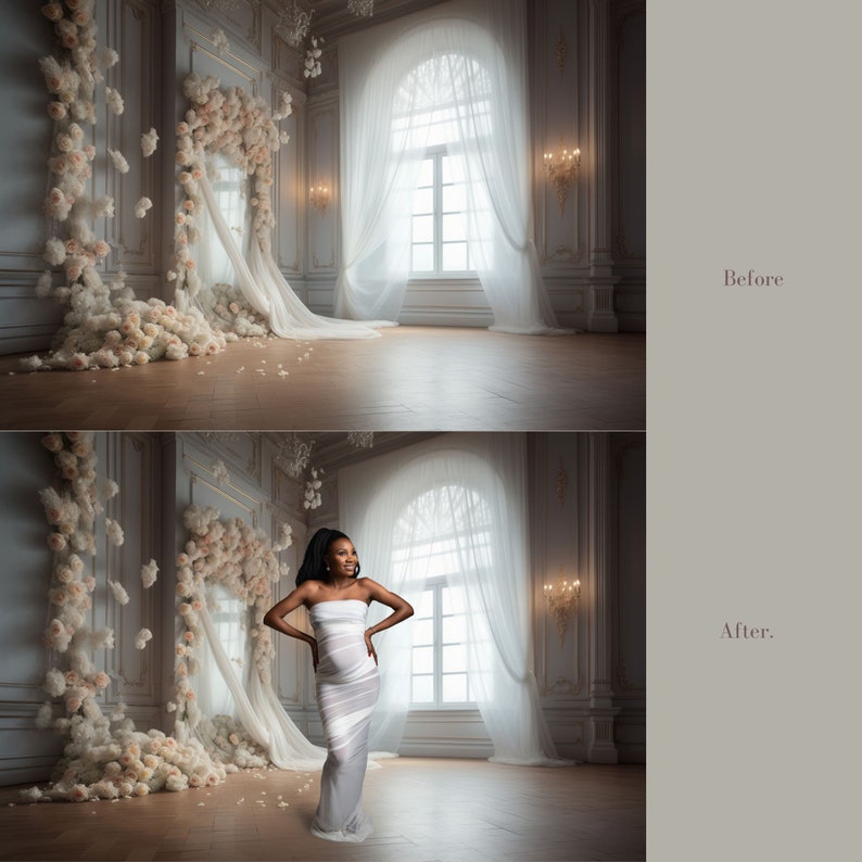 Whimsy White Maternity Backdrops Maternity Overlay for - Etsy