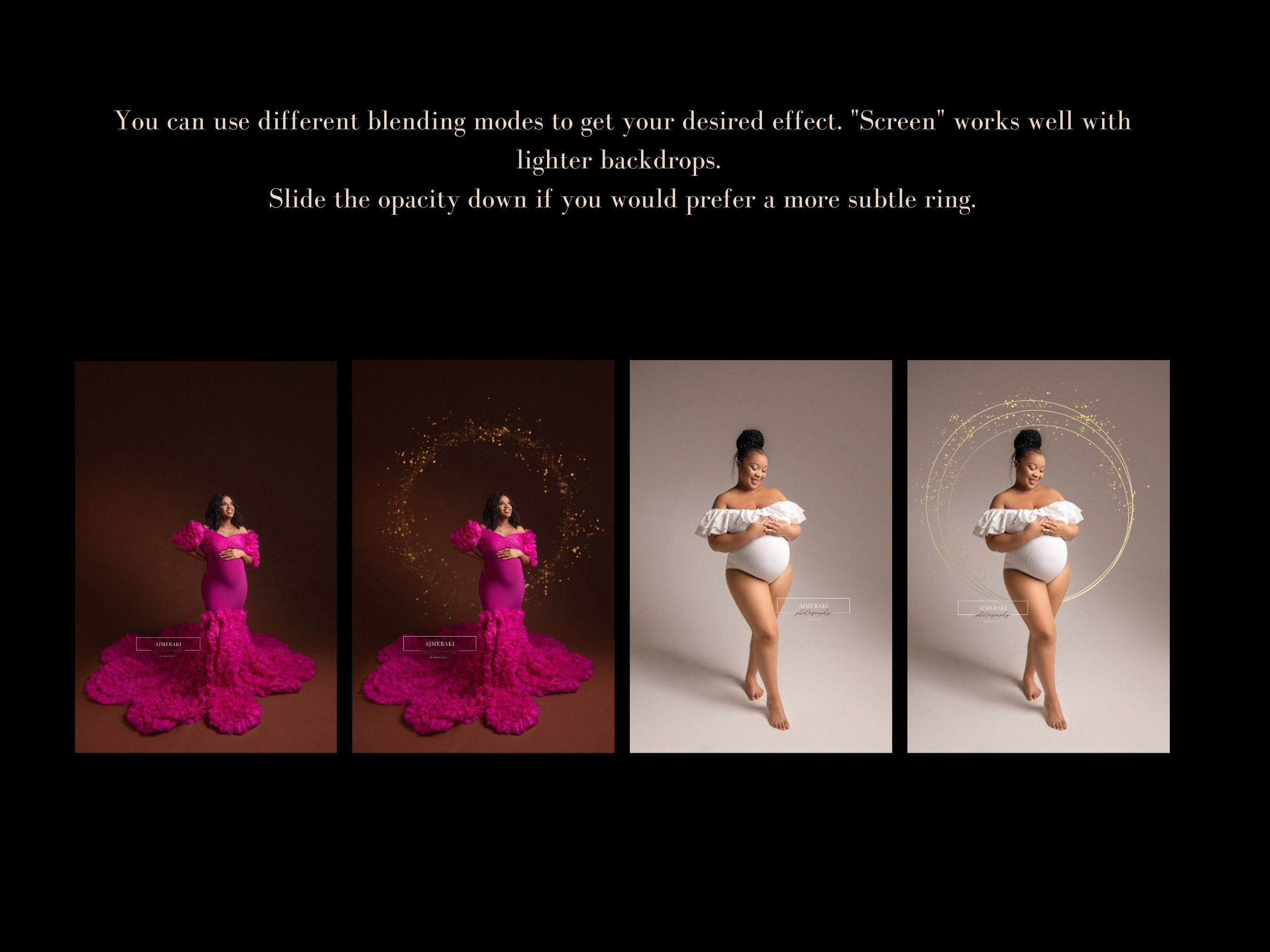 MODERN GOLD MATERNITY Ring Overlays Photoshop Overlay - Etsy