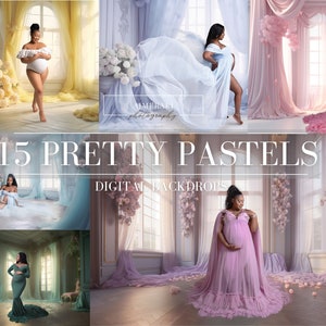 Pastel Maternity Backdrops, Maternity Overlay for Photoshop, Texture ...