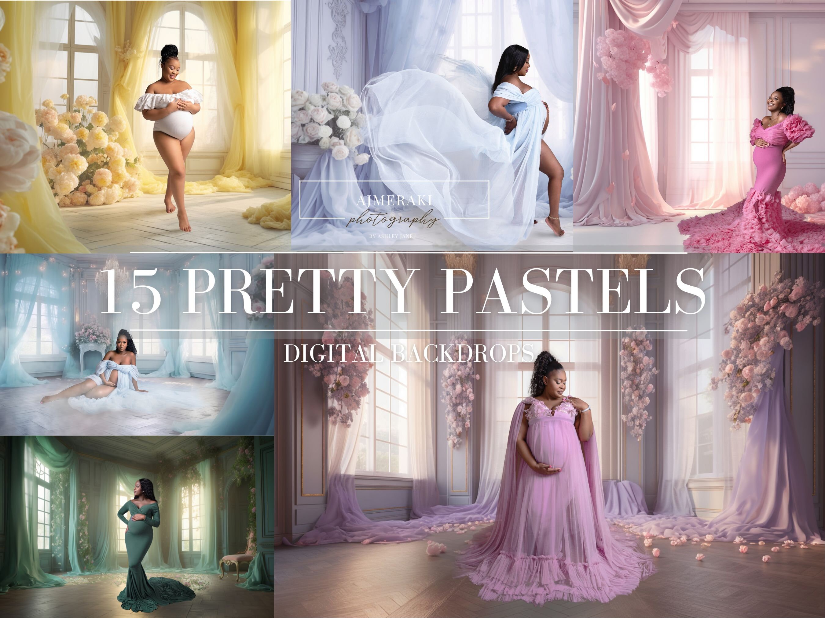 Pastel Maternity Backdrops Maternity Overlay for Photoshop - Etsy