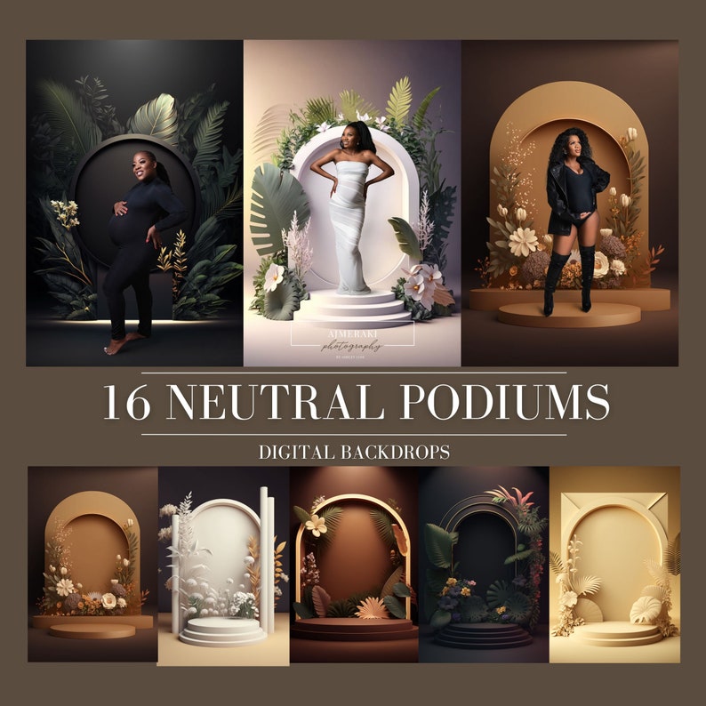 Neutral Podium Digital Backdrops Maternity Overlay for - Etsy