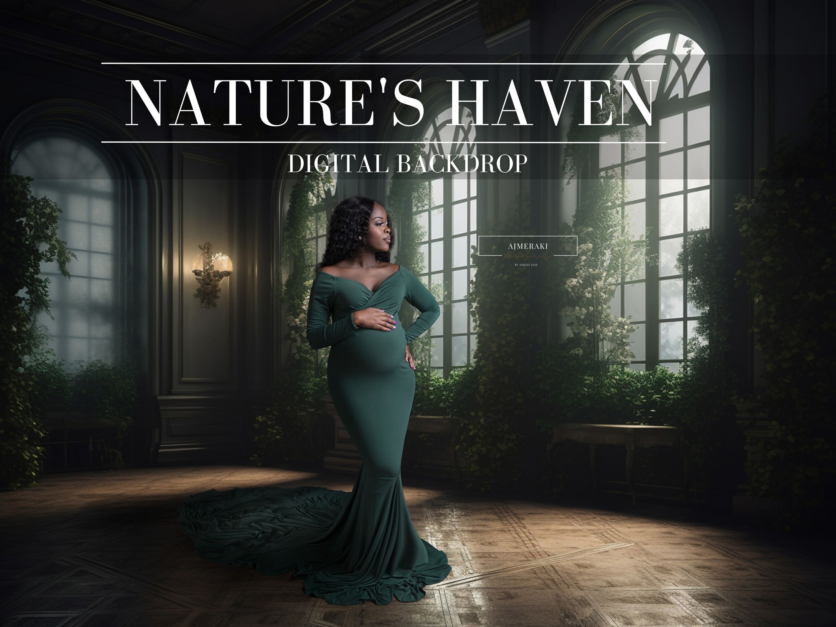 Nature's Haven Maternity Backdrop, Maternity Overlay for Photoshop ...