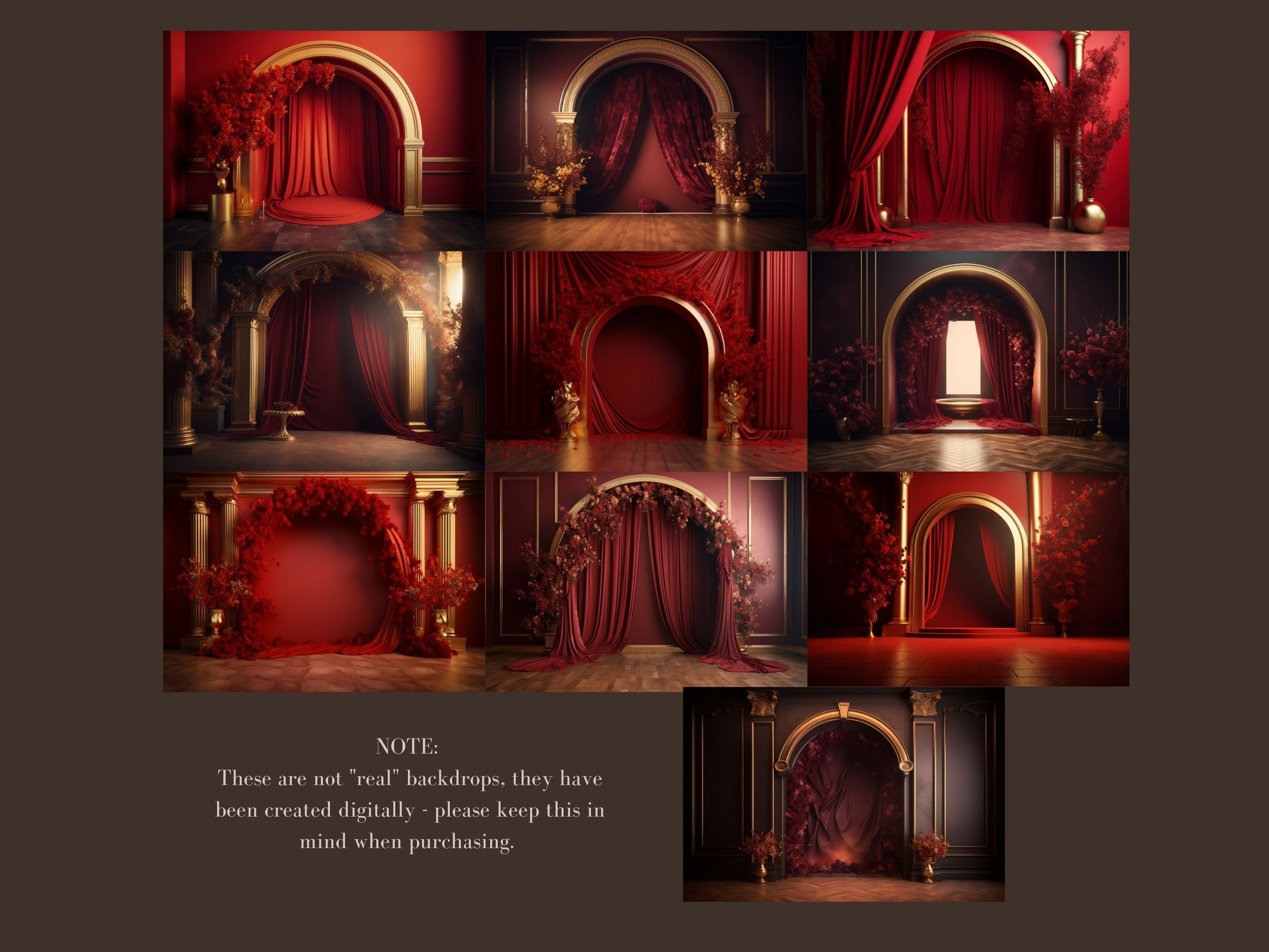 RED GODDESS Maternity Backdrops, Maternity Overlays for Photoshop ...