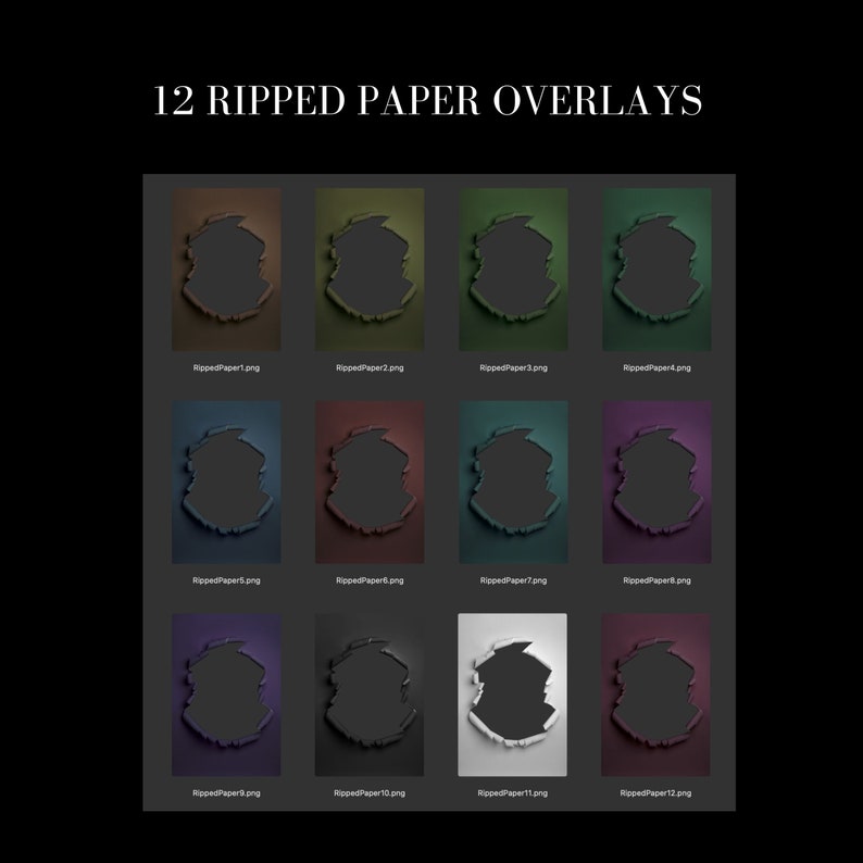 RIPPED PAPER Overlays, Ripped Paper Backdrops, Maternity Overlays ...