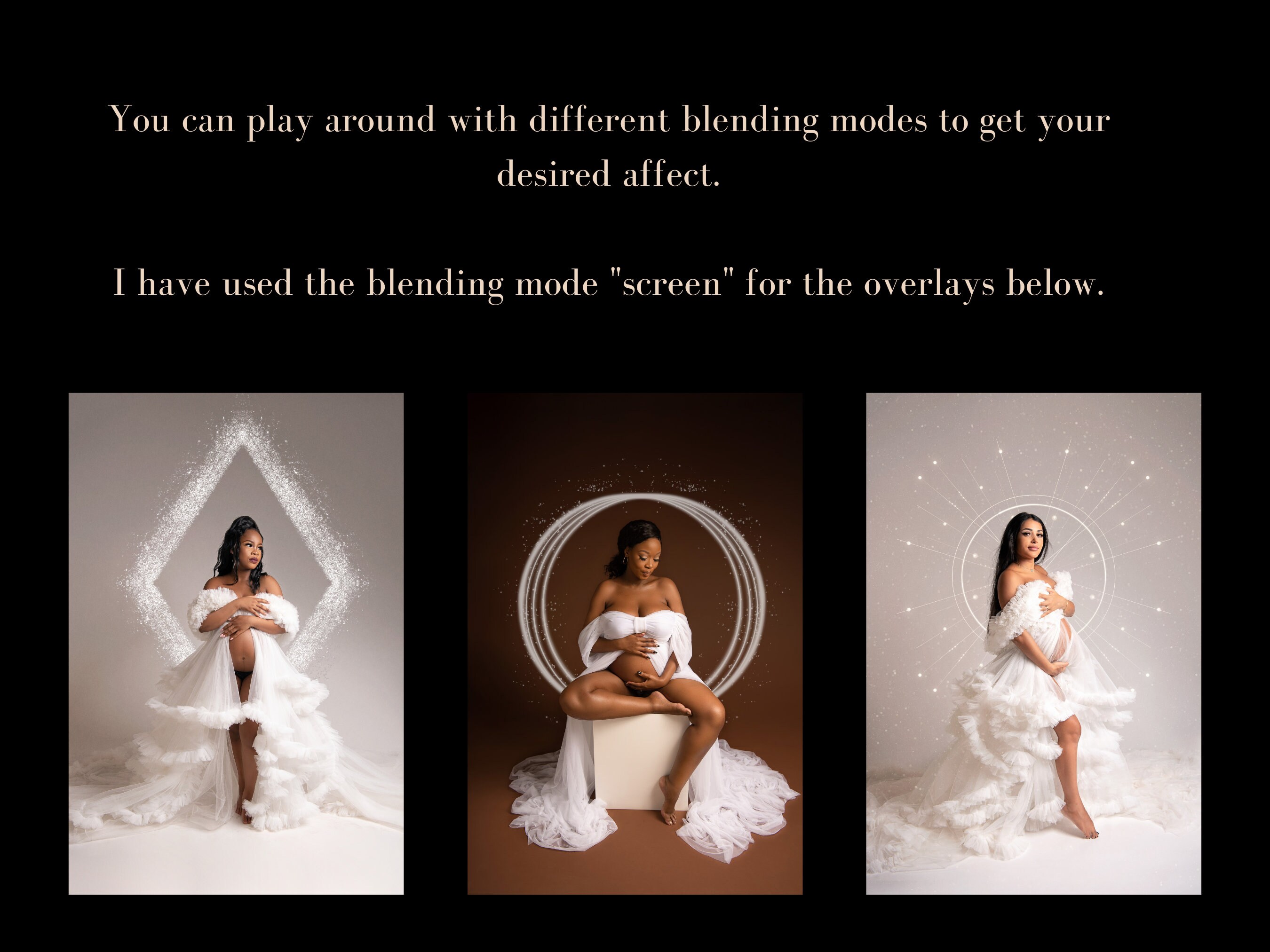 MODERN SILVER MATERNITY Ring Overlays Photoshop Overlay - Etsy