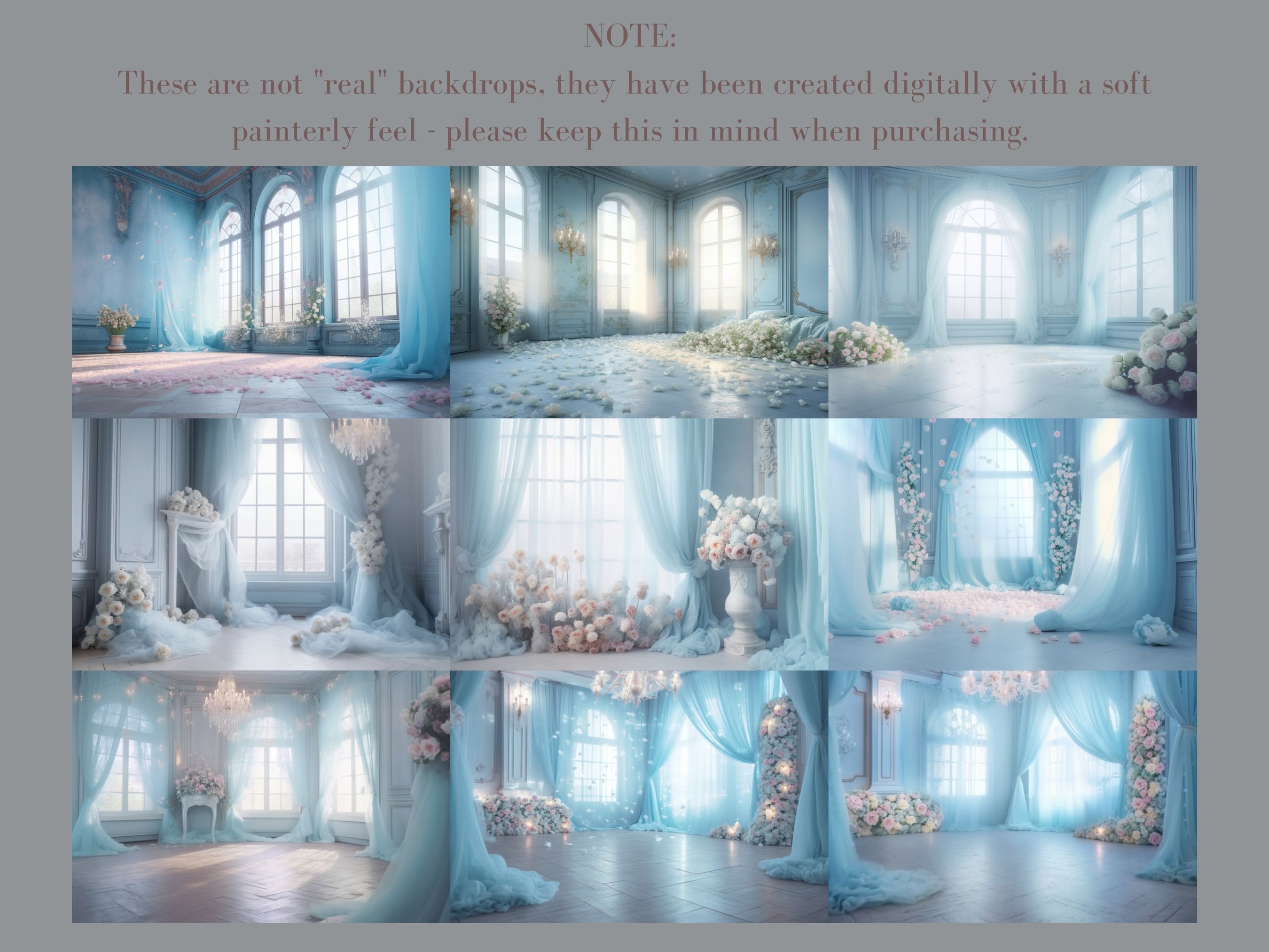 Baby Blue Maternity Backdrops, Maternity Overlay for Photoshop, Texture ...