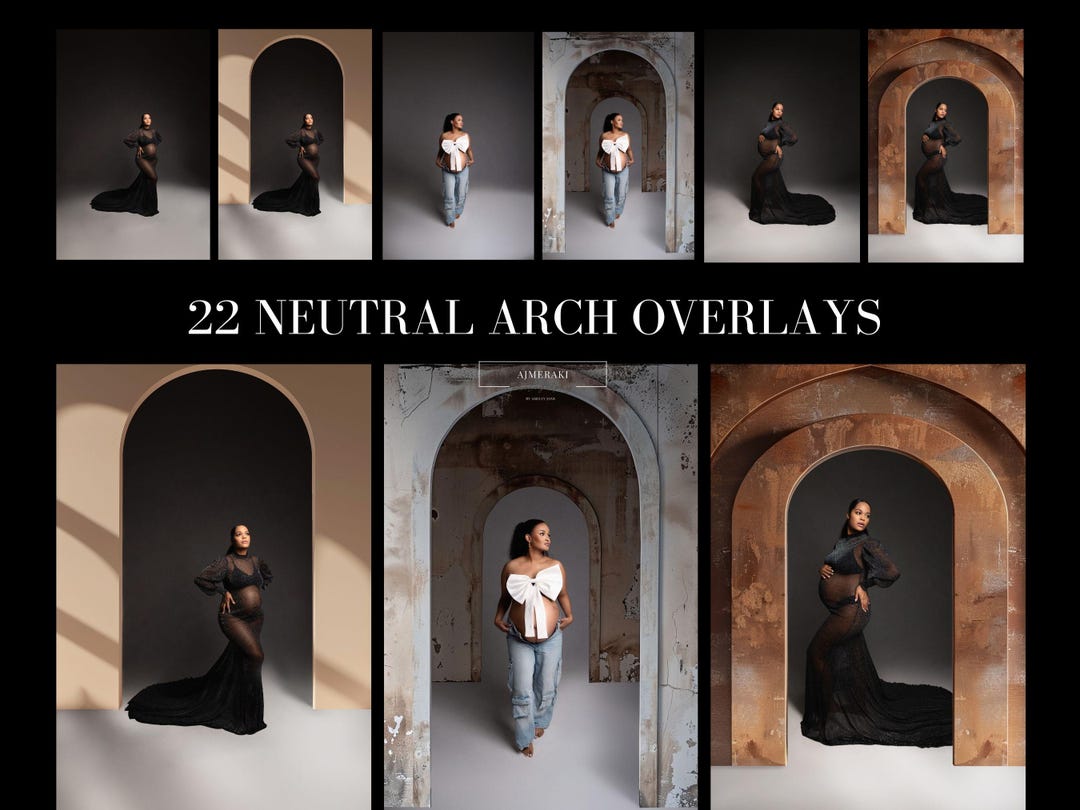 Neutral Arch Overlays, Modern Arch Backdrops, Maternity Backdrop ...