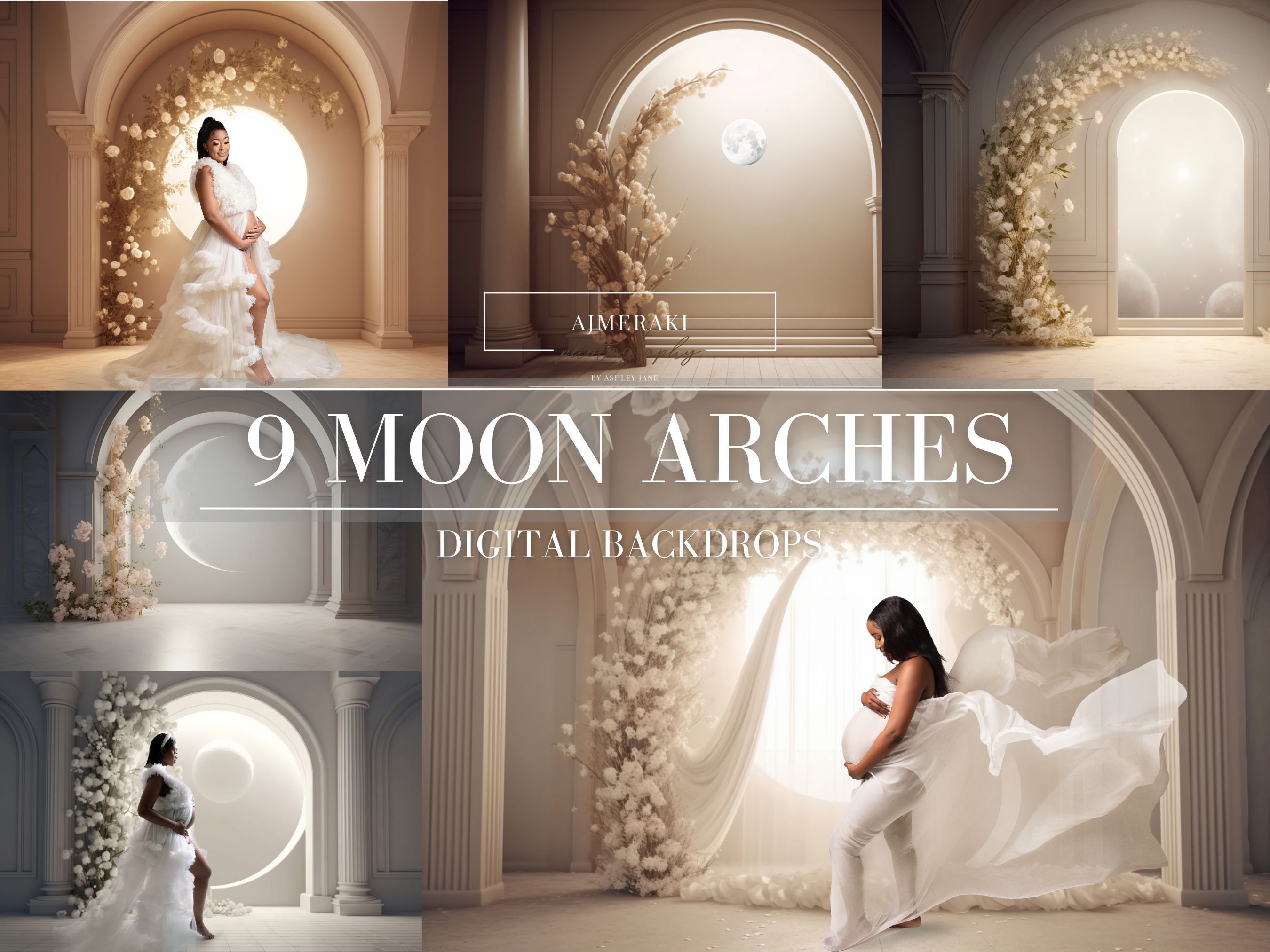 MOON ARCH Maternity Backdrops Maternity Overlay for - Etsy