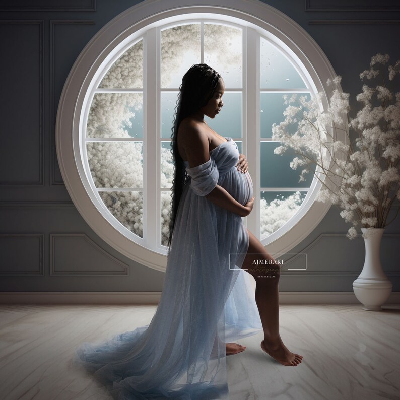 White Windows Maternity Backdrops Maternity Overlay for - Etsy