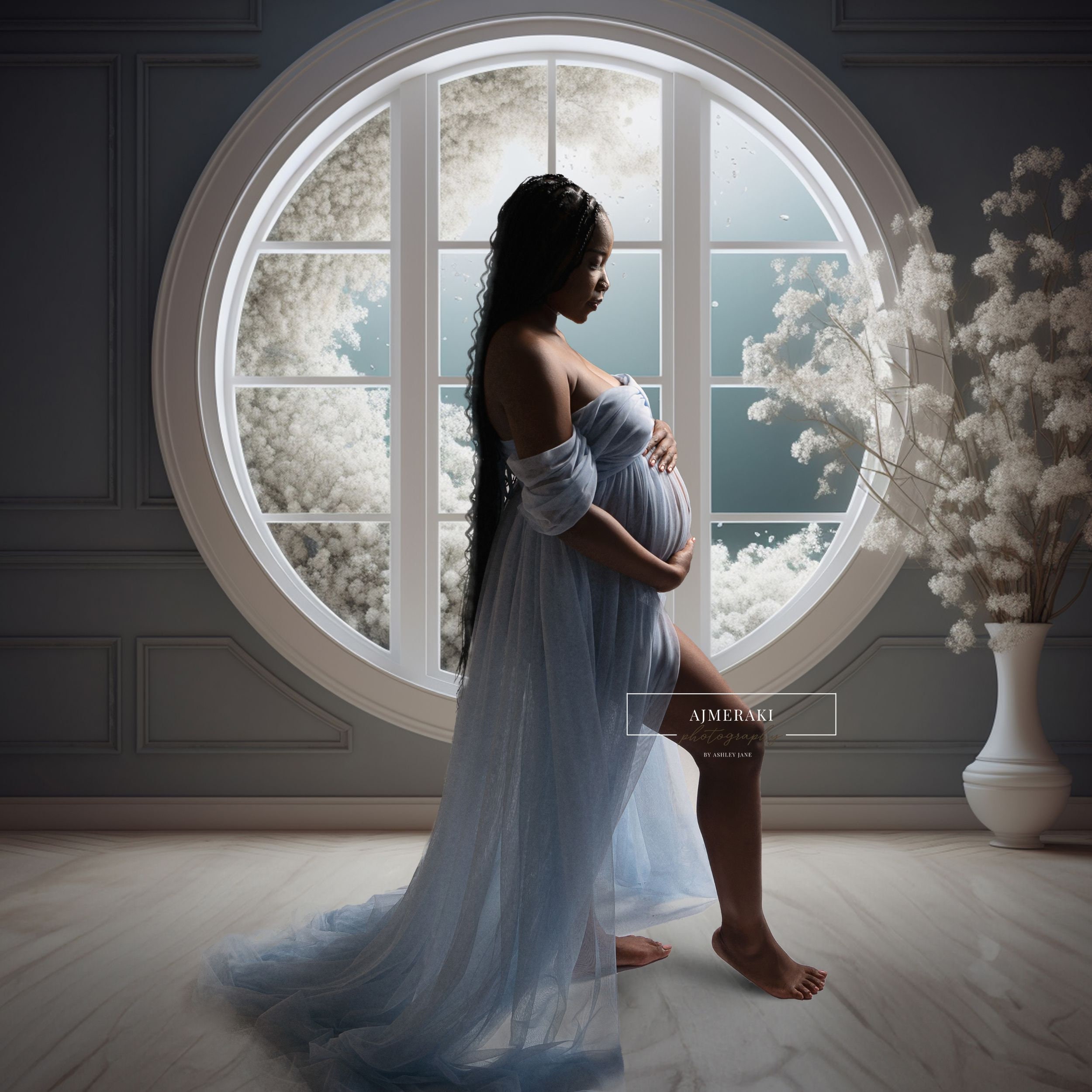 White Windows Maternity Backdrops Maternity Overlay for - Etsy