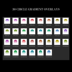 Circle Gradient Overlays: Maternity & Portrait Photography (PNG) - Etsy
