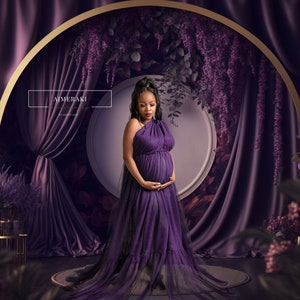 Pretty Purple Maternity Backdrop, Maternity Overlay for Photoshop ...