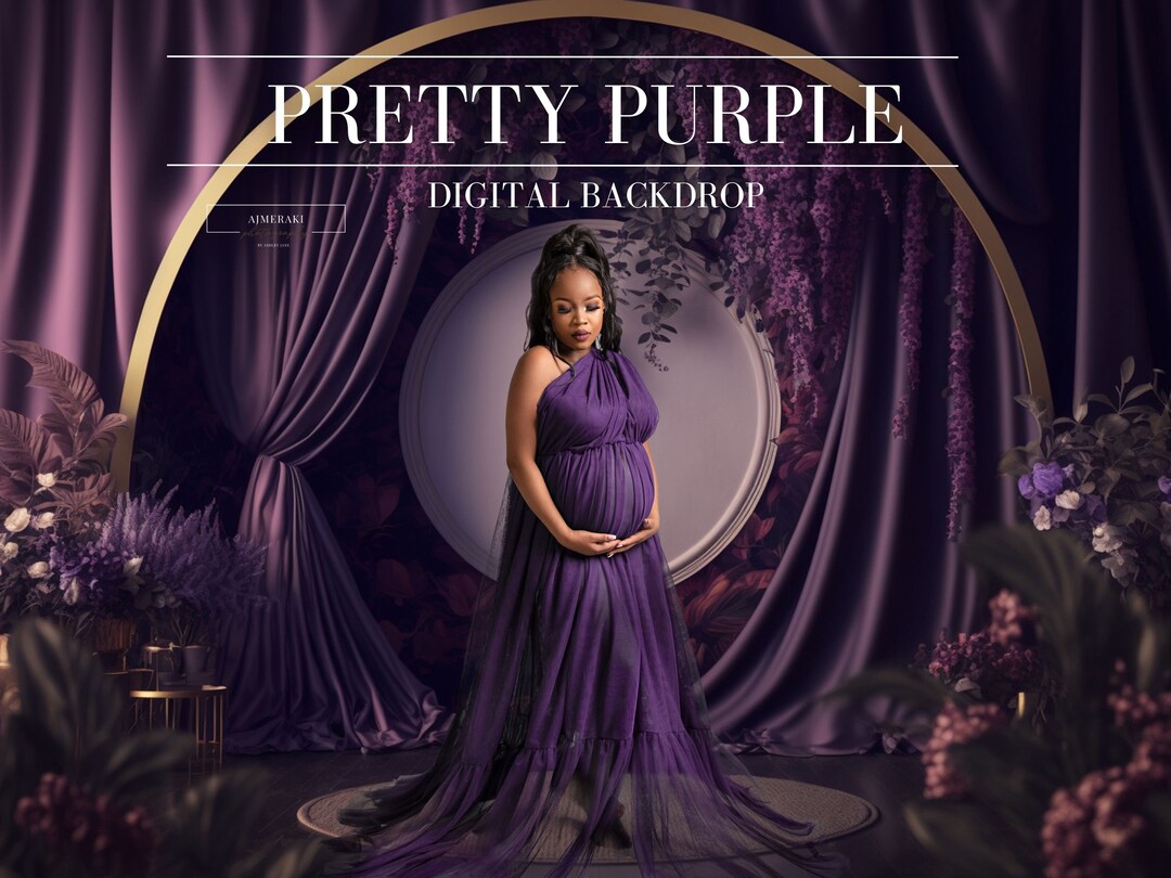 Pretty Purple Maternity Backdrop, Maternity Overlay for Photoshop ...