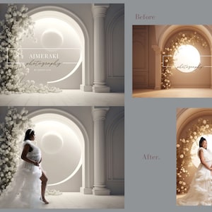 MOON ARCH Maternity Backdrops, Maternity Overlay for Photoshop, Texture ...