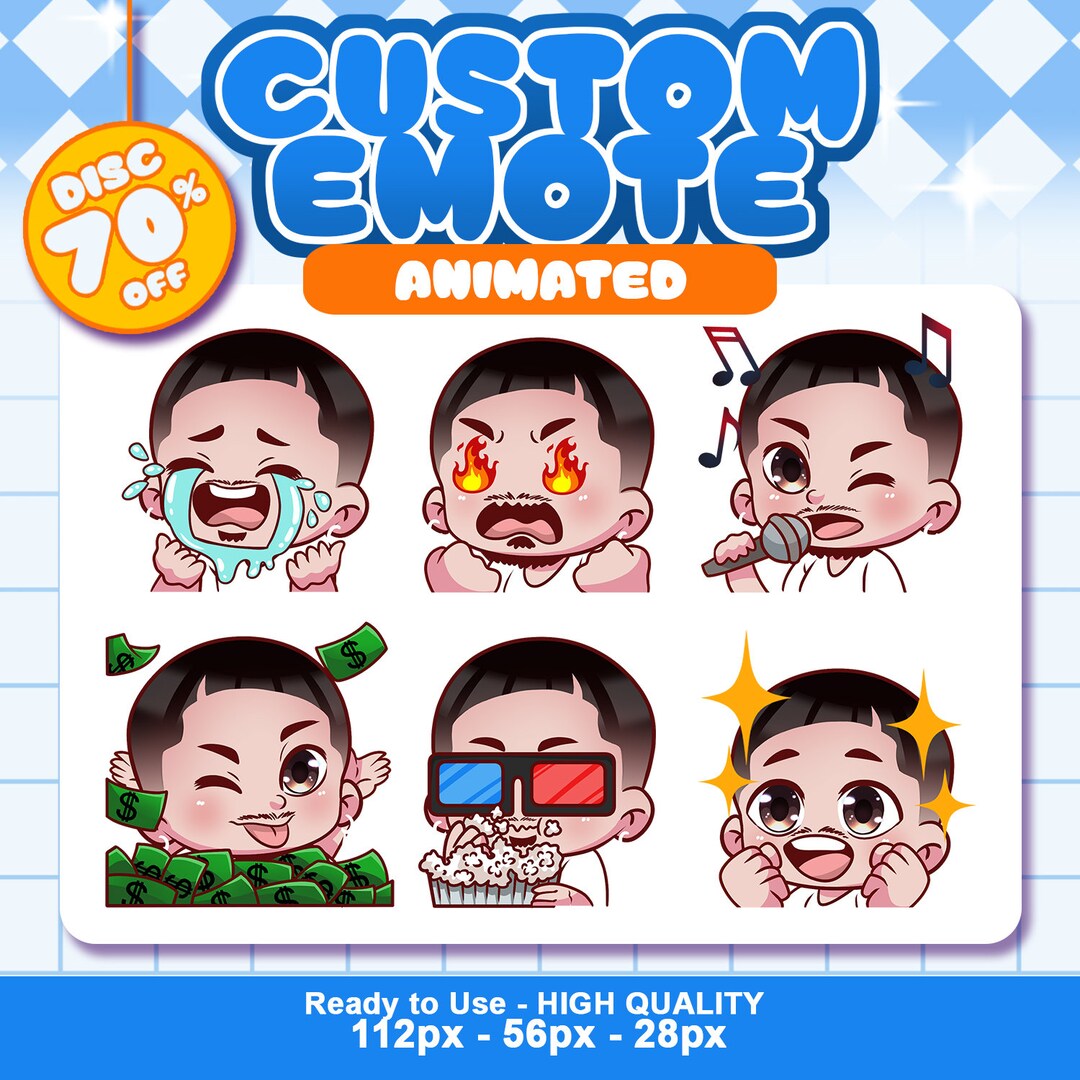 Custom Emotes Animated Emotes Twitch High-Quality Custom Premium Twitch ...