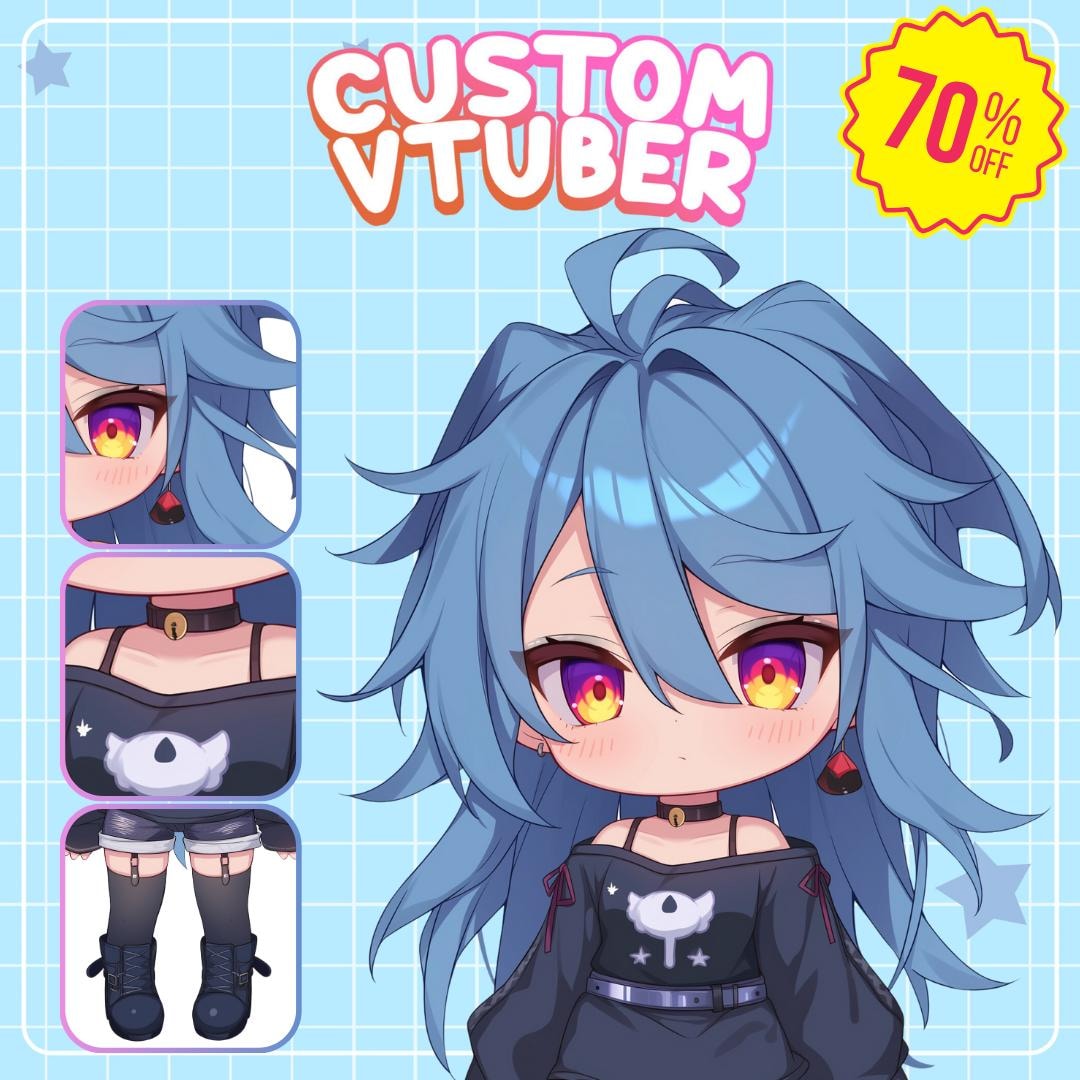 Modelo Chibi Vtuber, Modelo Chibi Anime, Furry Vtuber com Rigging ...