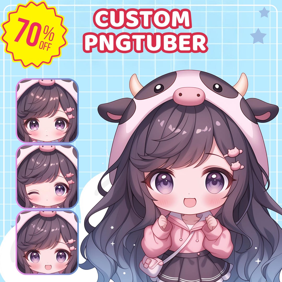 Custom Chibi Pngtuber Live2d Model, Pngtuber Character Design for ...