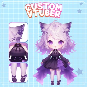 Chibi Vtuber Model, Chibi Anime Model, Furry Vtuber With Rigging ...