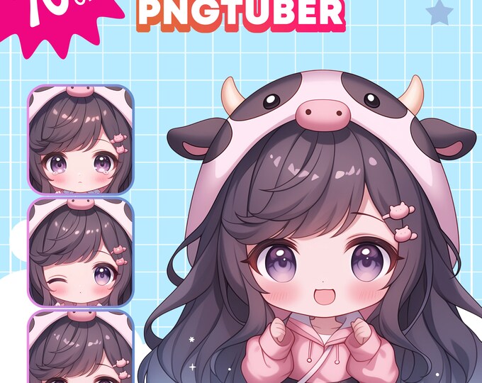 Custom Pngtuber Avatar for Twitch Streamers, Discord, Youtube, Tiktok ...