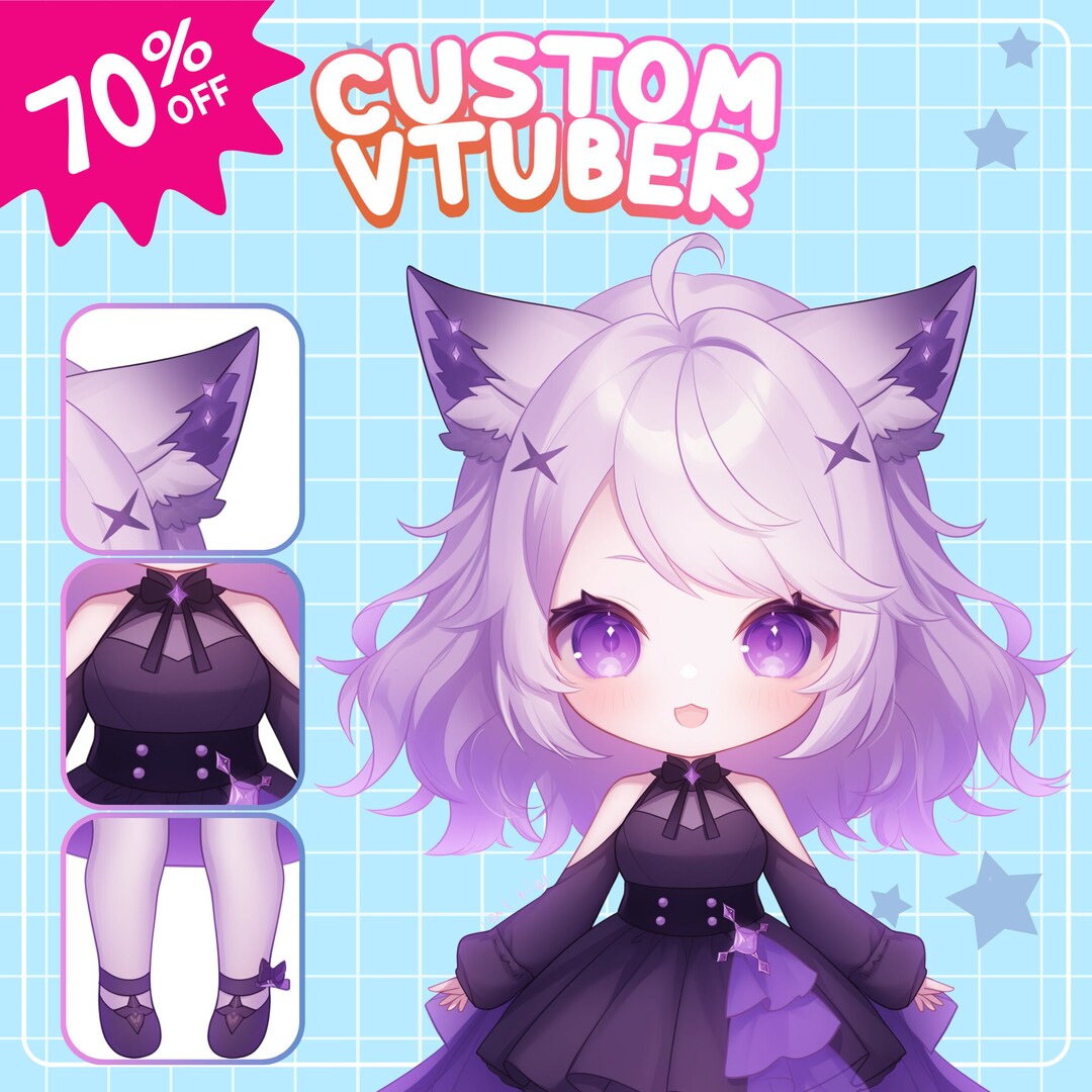Chibi Vtuber Model, Chibi Anime Model, Furry Vtuber With Rigging ...
