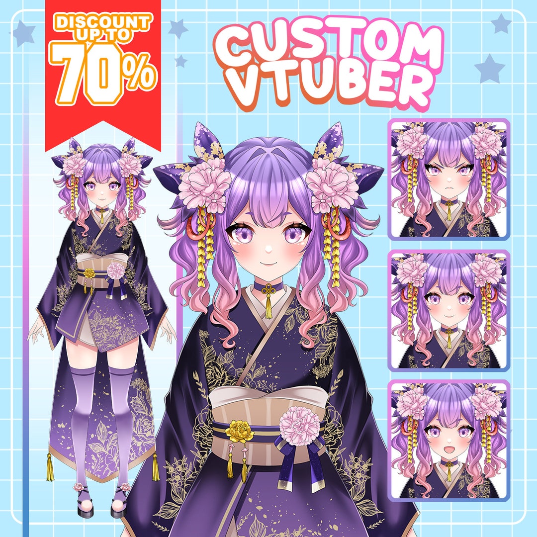 Custom Live2d Vtuber Model, Vtube Studio, Premade Model,, 11/12/2023