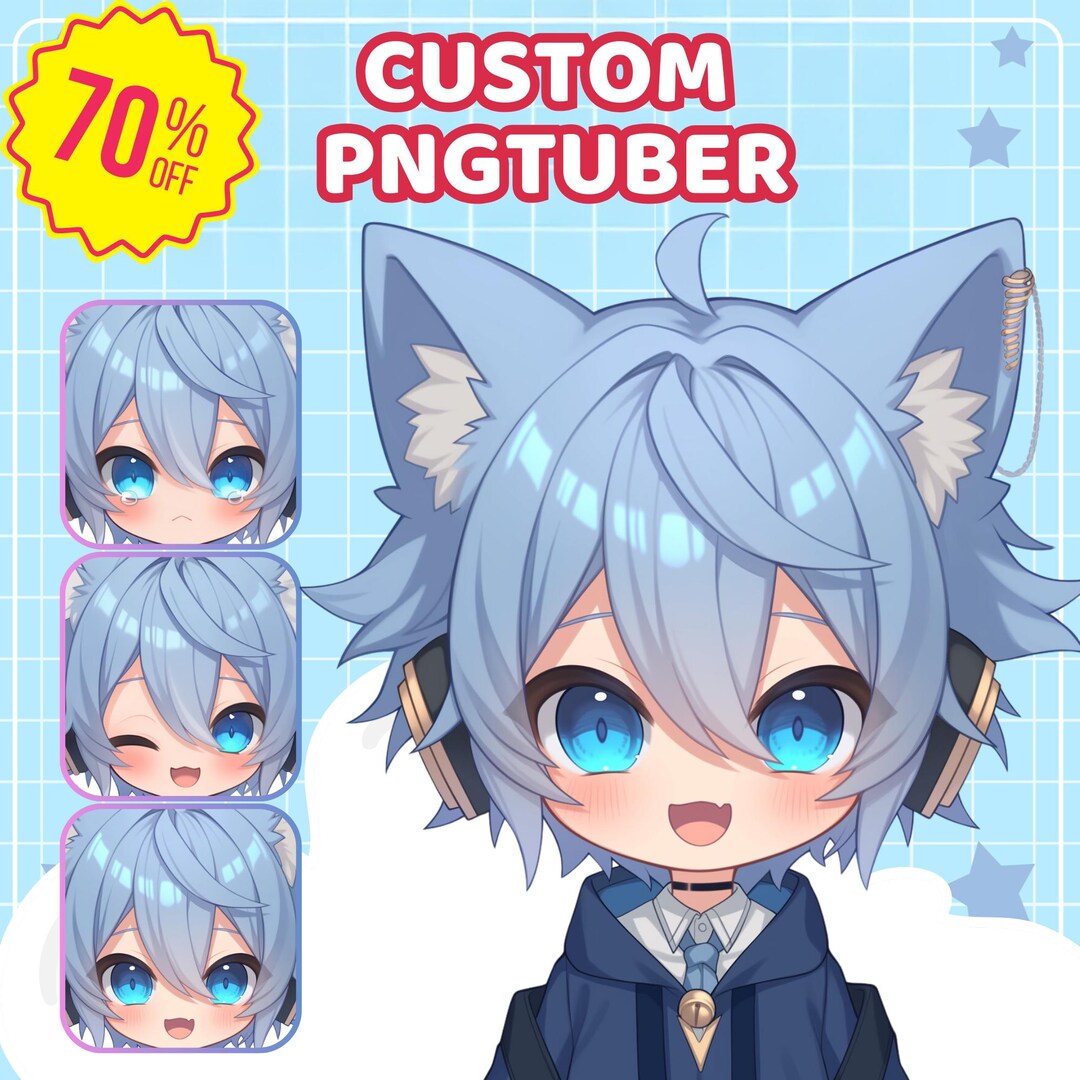 Custom Chibi Pngtuber Live2d Model, Pngtuber Character Design for ...