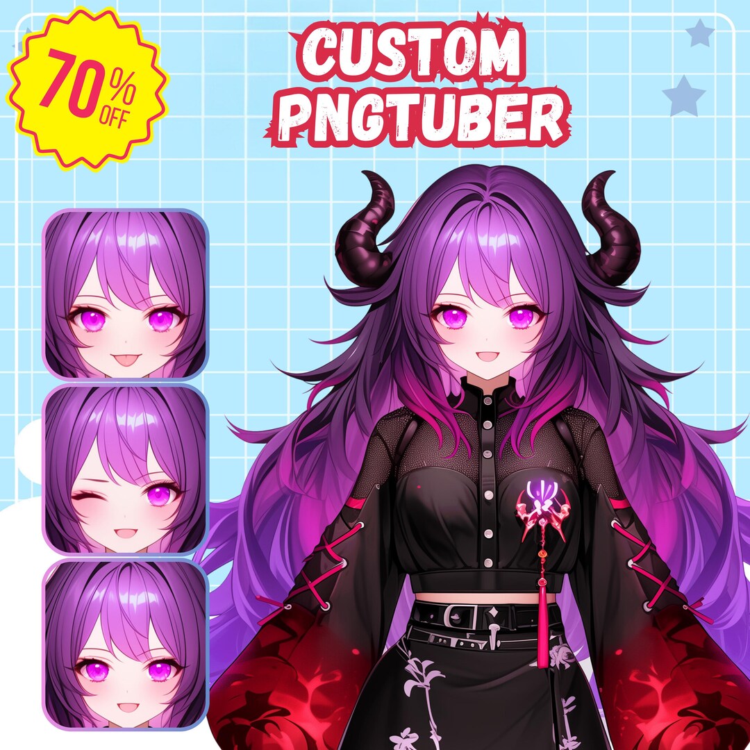 Custom Pngtuber Character Design, Vtuber Model, Anime, Avatar, Pngtuber ...