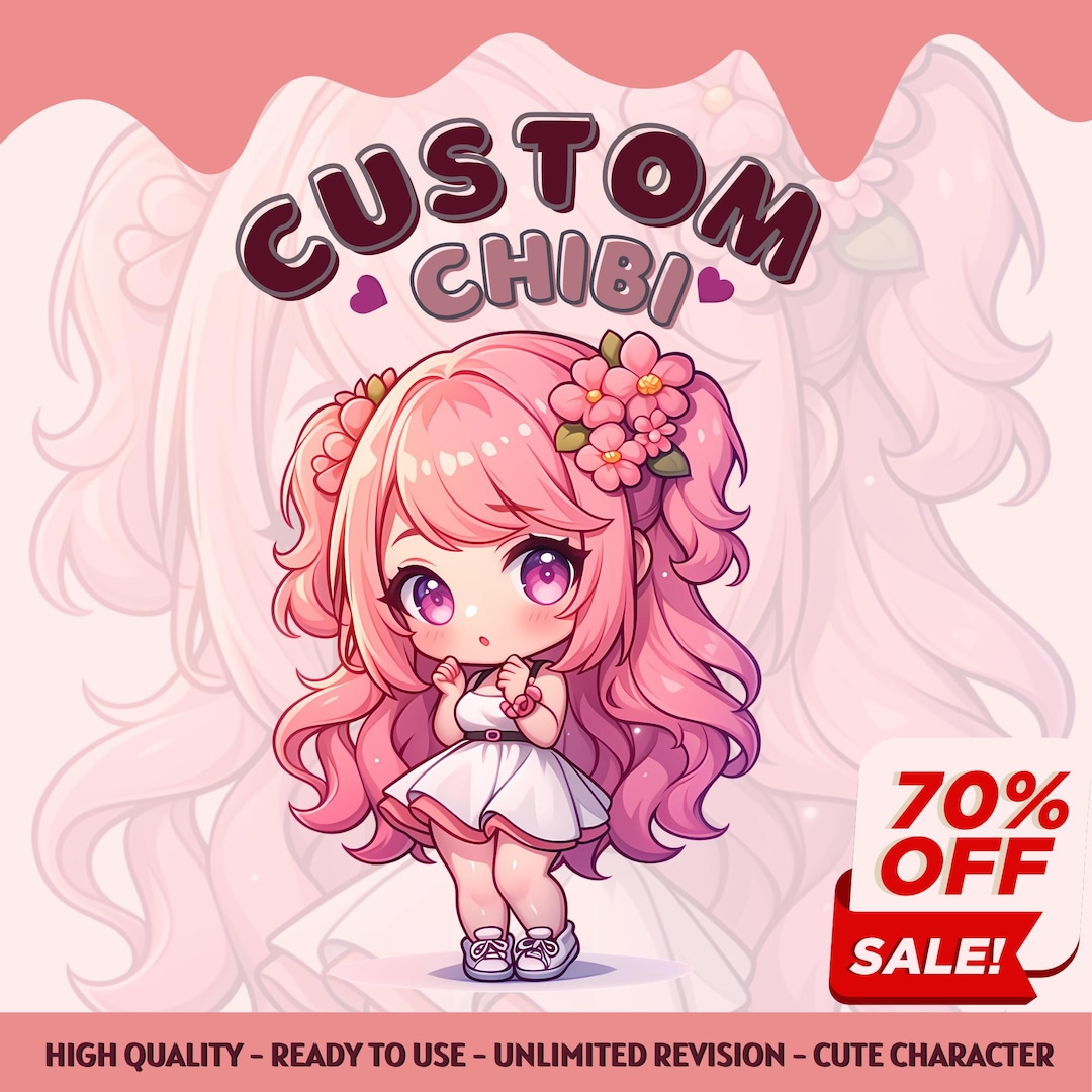 CUSTOM CHIBI CHARACTER, Chibi Anime Style, Custom Chibi Commission ...