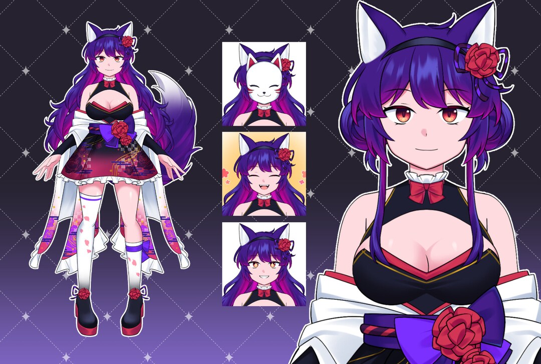 Vtuber Model Custom LIVE2D Vtuber Commission Vtuber Design Rigging vtube studio twitch streaming ...