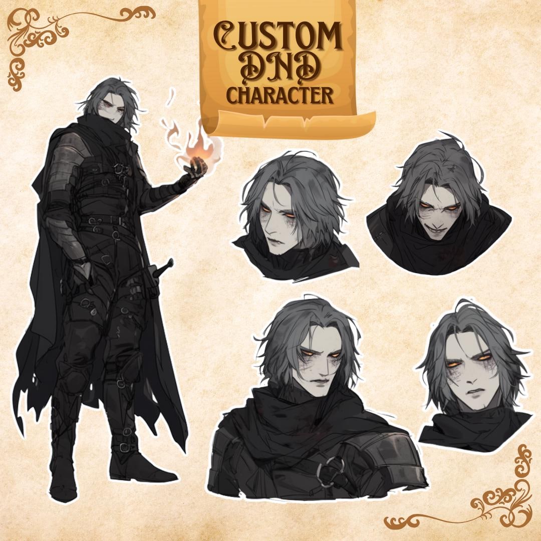 CUSTOM DND Character, Dnd Character Commission, Dnd Character Reference ...