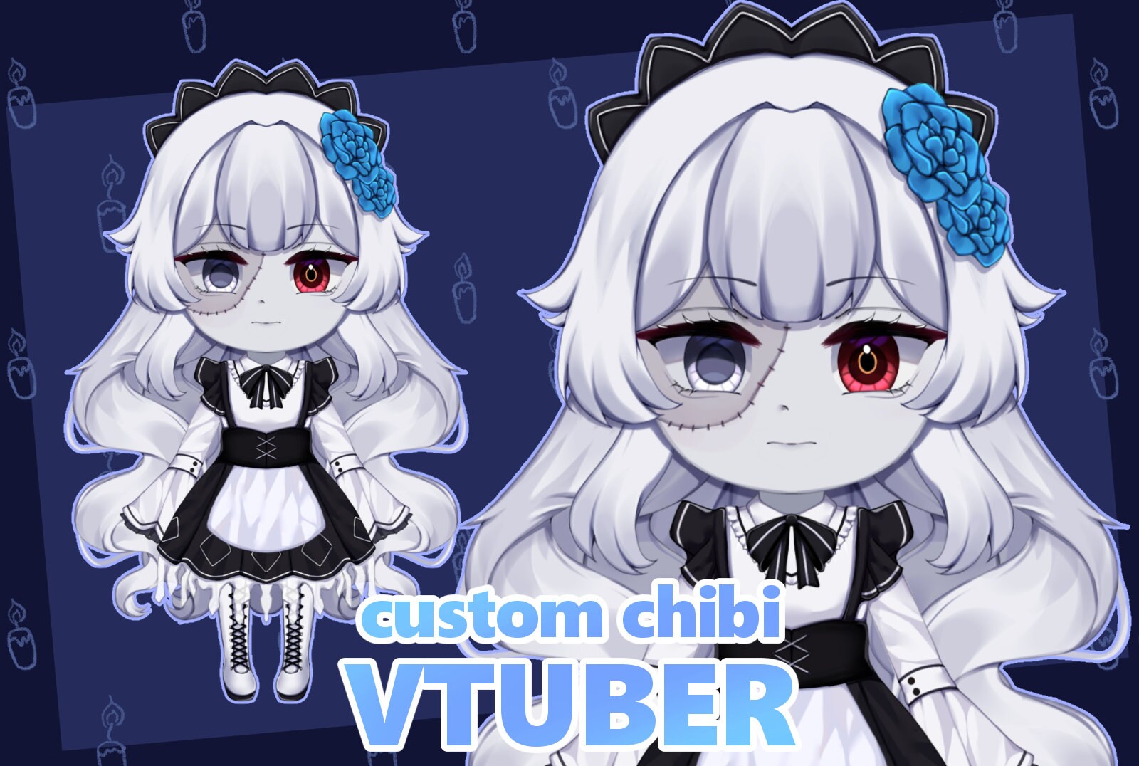 Vtuber Model Custom LIVE2D Chibi Vtuber Commission Vtuber - Etsy UK