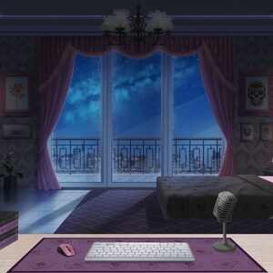 Goth Vampire Vtuber Room Background With Assets (digital Download) - Etsy