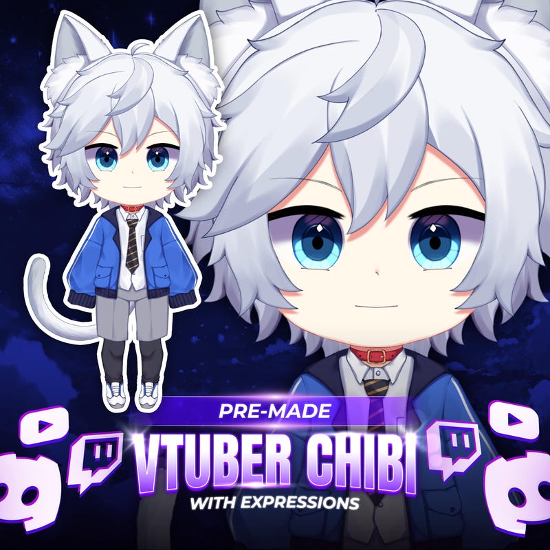 Cat Vtuber Model - Etsy