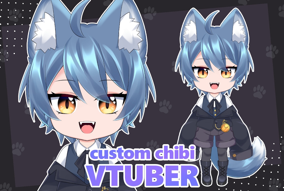 Custom Vtuber Chibi Vtuber Twitch Vtuber Model Streamer Kick Streaming ...