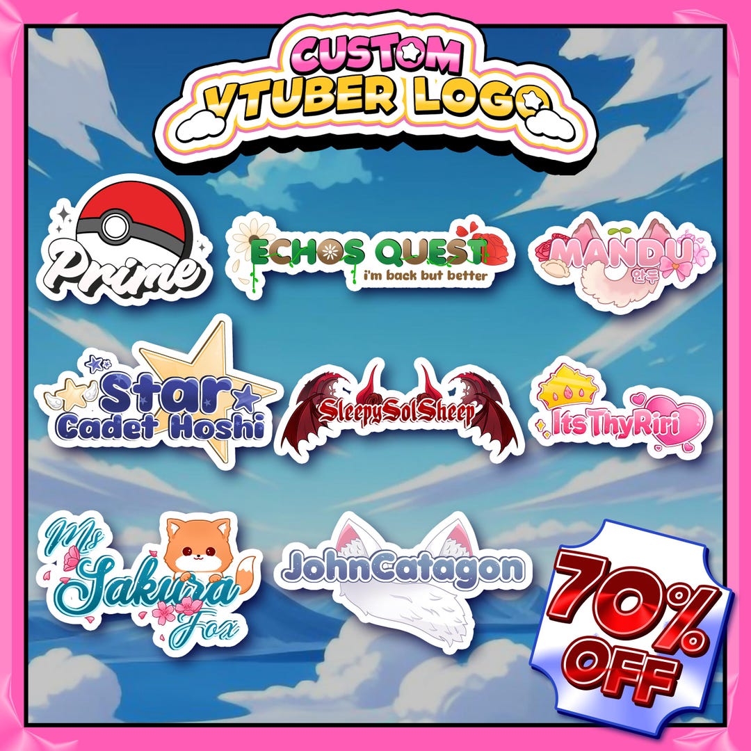 Custom Vtuber Logo Animated, Vtuber Logo Animation, Vtuber, Custom Logo ...