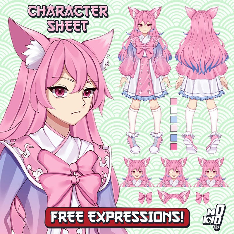 Reference Sheet Vtuber - Etsy
