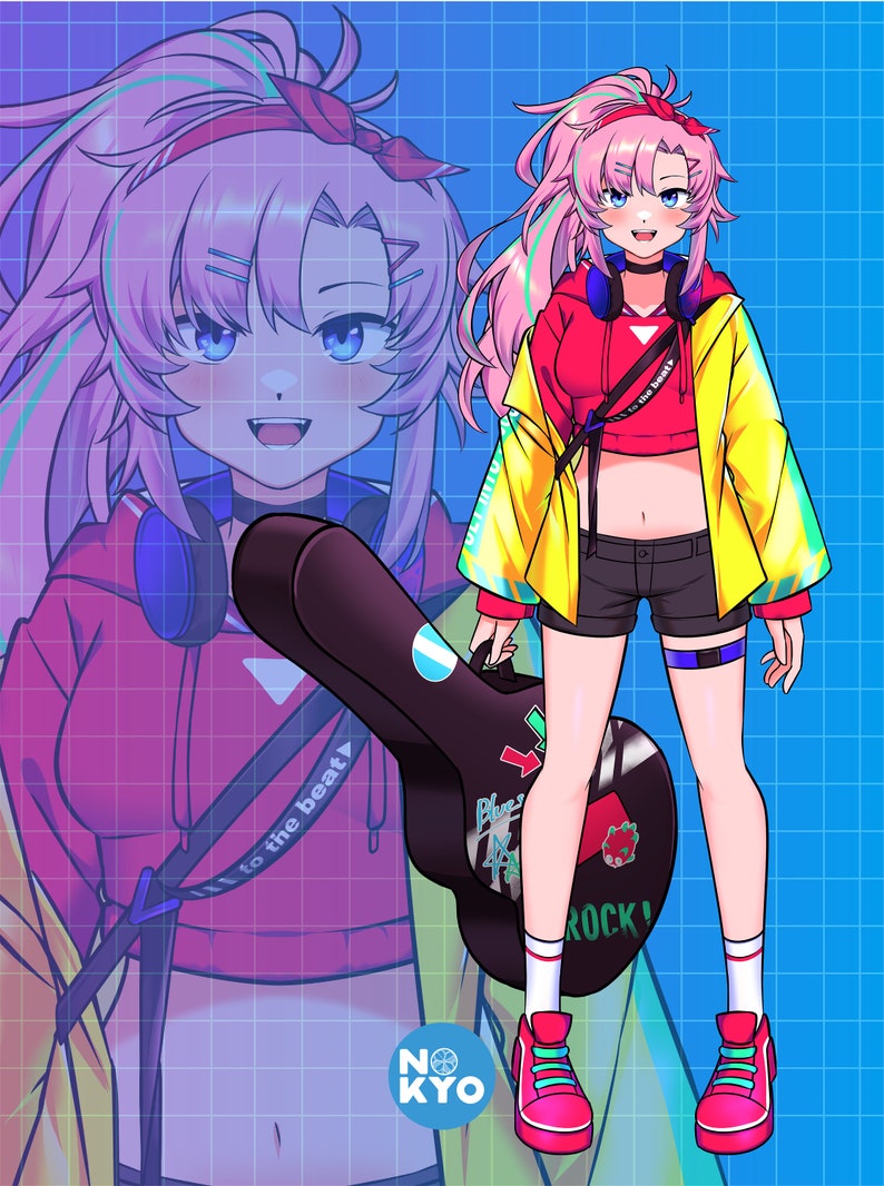 CUSTOM LIVE2D VTUBER Model Vtuber Commision Live 2d Model - Etsy