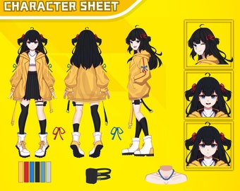 Vtuber Character Reference Sheet - Etsy