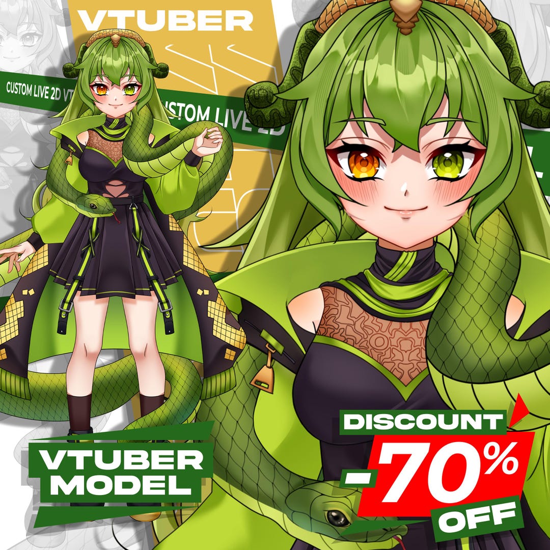 Custom Vtuber Commission Anime Art & Assets Vtuber for Streamer Twitch ...