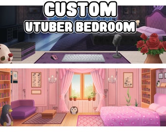 Custom Vtuber Background Vtuber Room Stream Package, Vtuber Assets ...