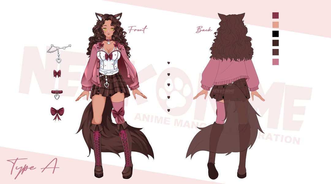 Custom Original Digital Character Design Sheet | Custom Request ...